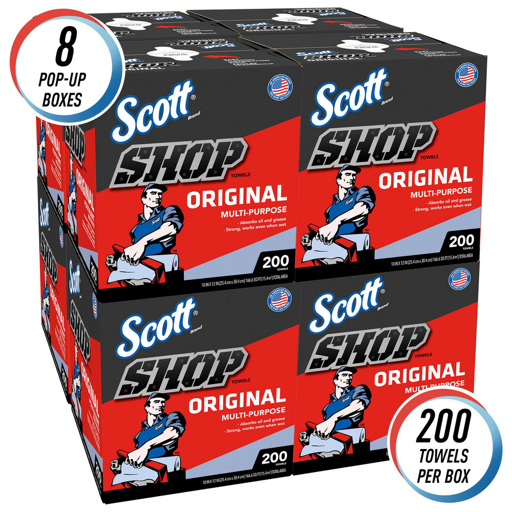 Scott - Shop Towels Original™ (75190), Original Blue Shop Towels, 9"x12 ...