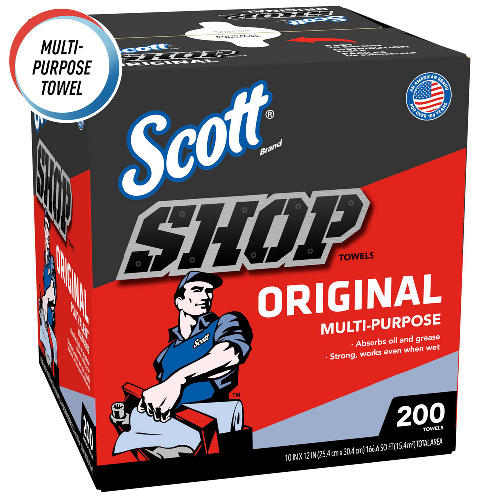 Scott - Shop Towels Original™ (75190), Original Blue Shop Towels, 9"x12 ...