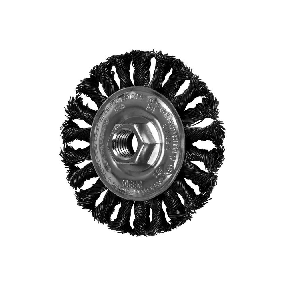 PFERD - Wheel Brush: 4" Wheel Dia, 5/8" Face Width, 0.0200" Wire Dia ...