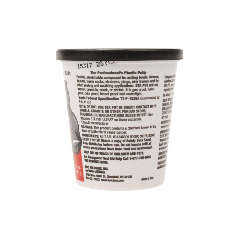 Hercules - Plumbers Putty: Type: Plumber's Putty; Container Size: 14 oz ...