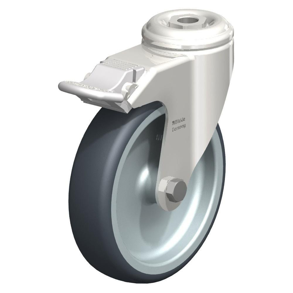 Blickle - Standard Casters: Mount: Hollow Kingpin; Caster Type: Swivel ...