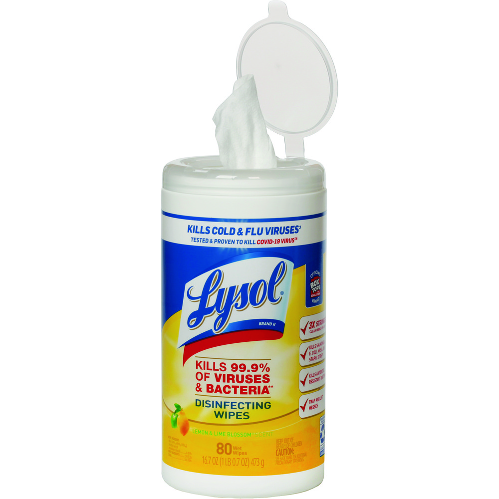 AbilityOne - SKILCRAFT Lysol Disinfecting Wipes, 1-Ply, 7" x 7.25 ...