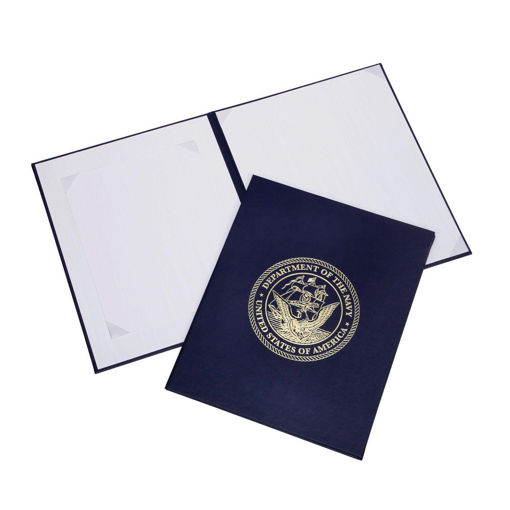 AbilityOne - Document Protectors; 11.5X14.5 BLU SATIN NAVY AWARD CERT ...