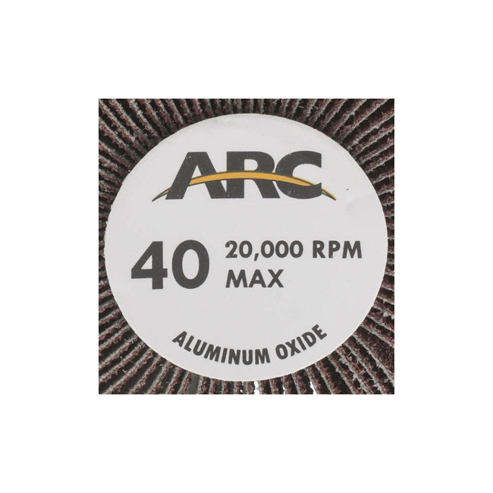 ARC Abrasives - Mounted Flap Wheel: 3" Dia, 1" Face Width, 40 Grit ...