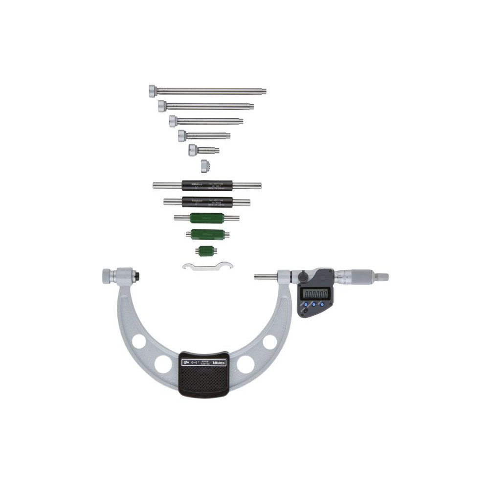 Mitutoyo - Electronic Interchangeable Anvil Micrometer: 152.4 mm Range ...