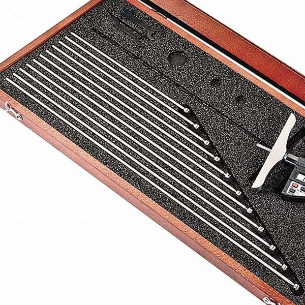 Starrett - 0 to 300mm Range, 4" Base Length, 12 Rods, Ratchet Stop ...