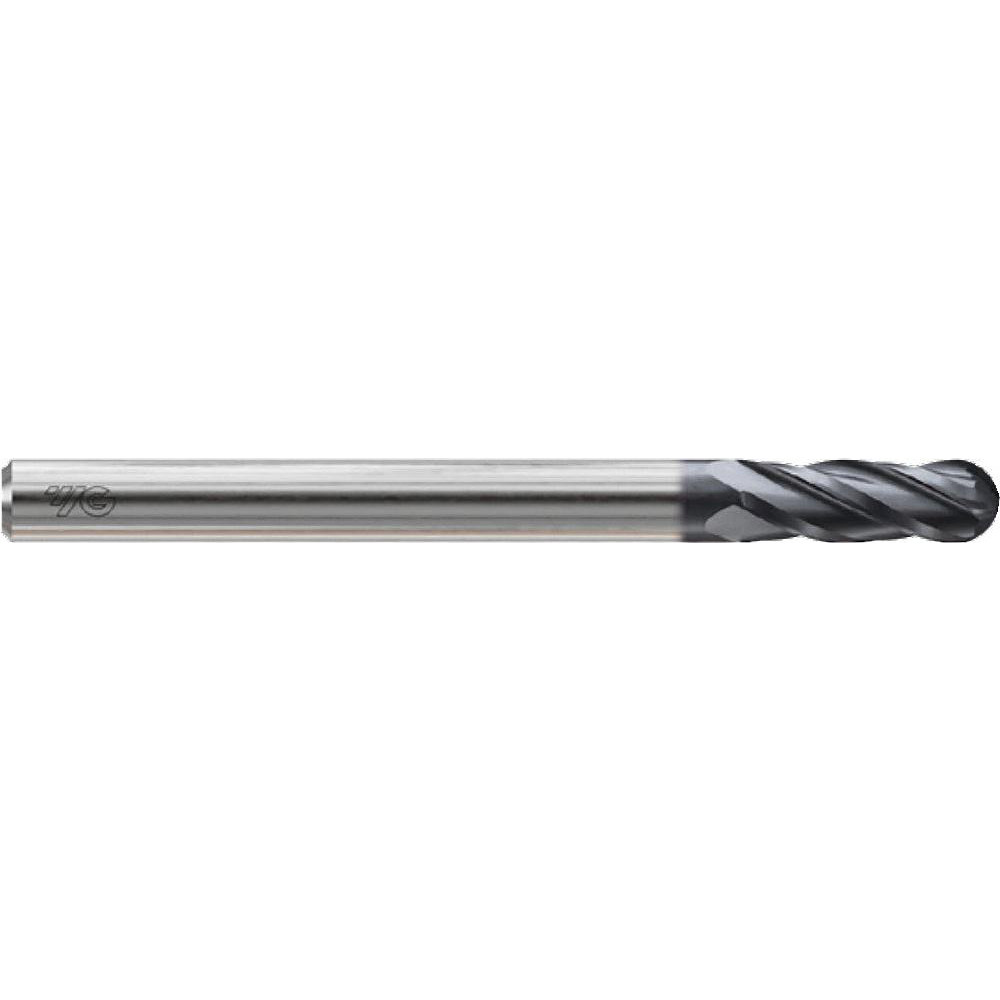 YG-1 - Ball End Mill: 3/8" Dia, 1-1/2" LOC, 4 Flute, Solid Carbide ...