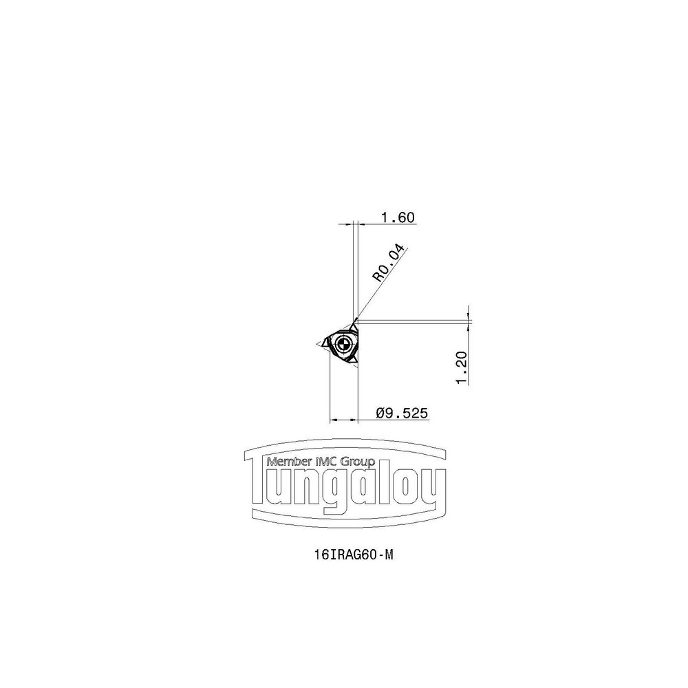 Tungaloy - Laydown Threading Insert: 6IRA60 TH10, Carbide | MSC Direct