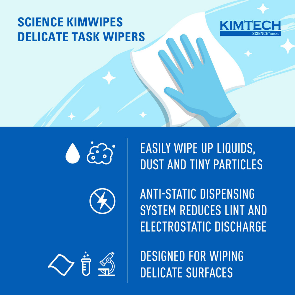 Kimtech - Science™ Kimwipes® Delicate Task Wipes (34120), Pop-Up Box ...