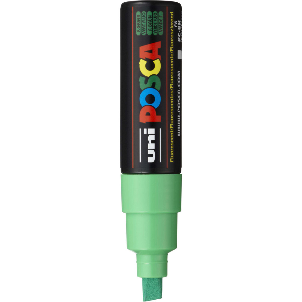 Uni-Ball - Liquid Paint Marker: Fluorescent Green, Water-Based, Broad ...