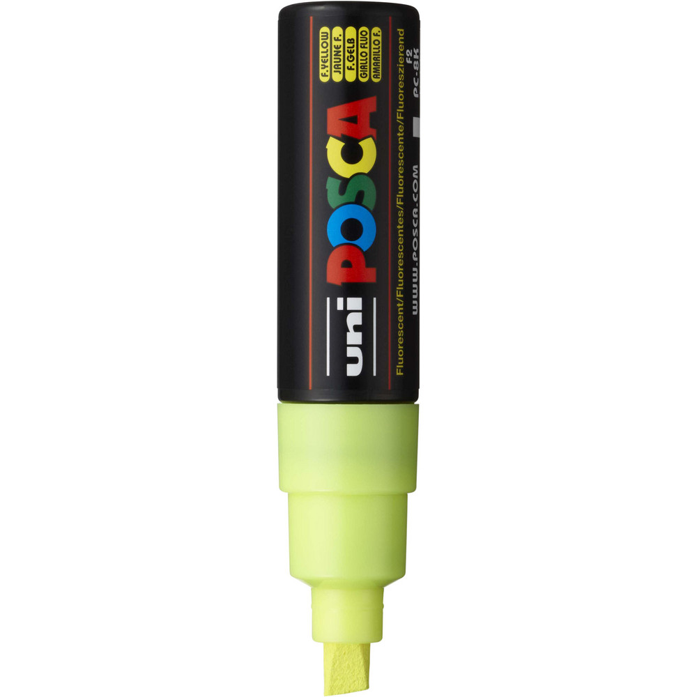 Uni-Ball - Liquid Paint Marker: Fluorescent Yellow, Water-Based, Broad ...