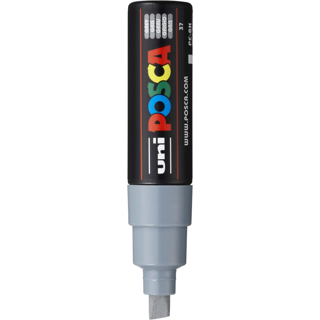 Uni-Ball - Liquid Paint Marker: Gray, Water-Based, Broad Tip | MSC Direct