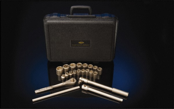 Ampco - Socket Set: Non-Sparking, 12 Pc, 1/4" Drive, 3/16 to 9/16 ...