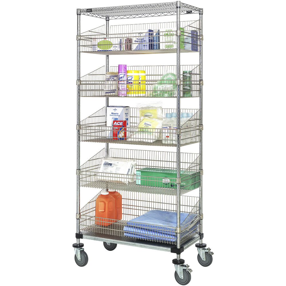 Quantum Storage - Wire Shelving: Shelving Type: Post Basket Cart ...