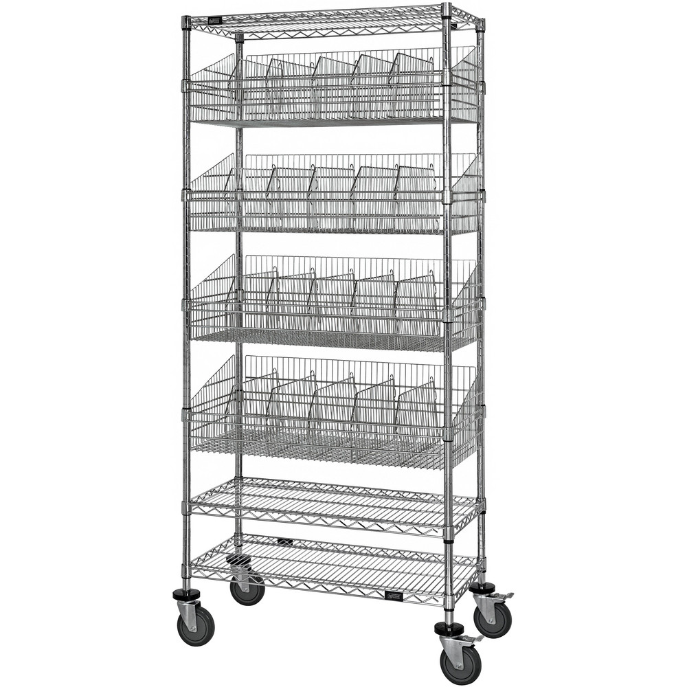Quantum Storage - Wire Shelving: Shelving Type: Post Basket Cart ...