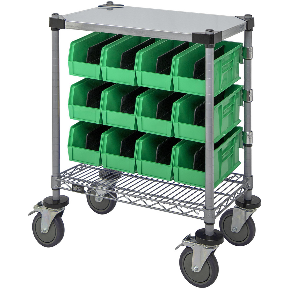 Quantum Storage - Wire Condiment Utility Cart: 30" Long, 14" Wide ...