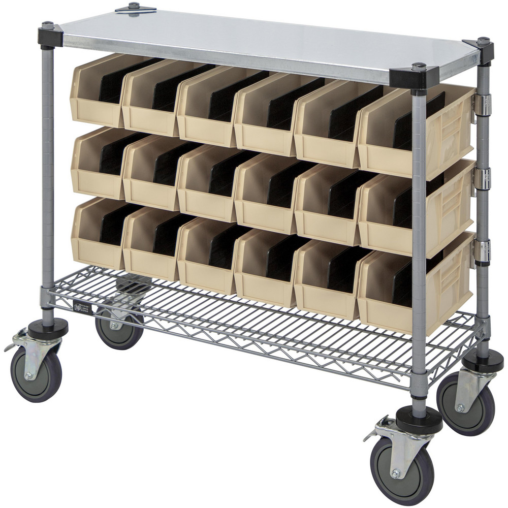 Quantum Storage - Wire Condiment Utility Cart: 36" Long, 18" Wide ...