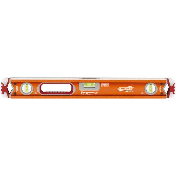SAVAGE™ by SWANSON® - Magnetic 24" Long 3 Vial Box Beam Level | MSC Direct