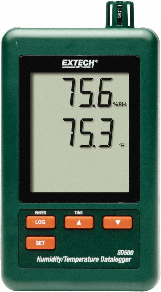 Extech - 32 to 122°F, 10 to 90% Humidity Range, Temp Recorder ...
