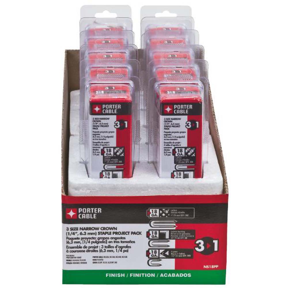 Porter-Cable - Construction Staple: 1" Leg Length, Narrow Crown | MSC ...