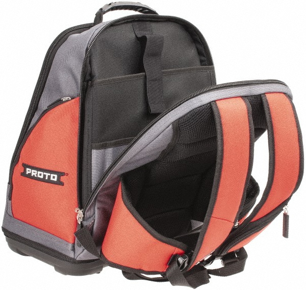 Proto - 22 Pocket Gray & Red Polyester Backpack Tool Bag - 92952944 ...