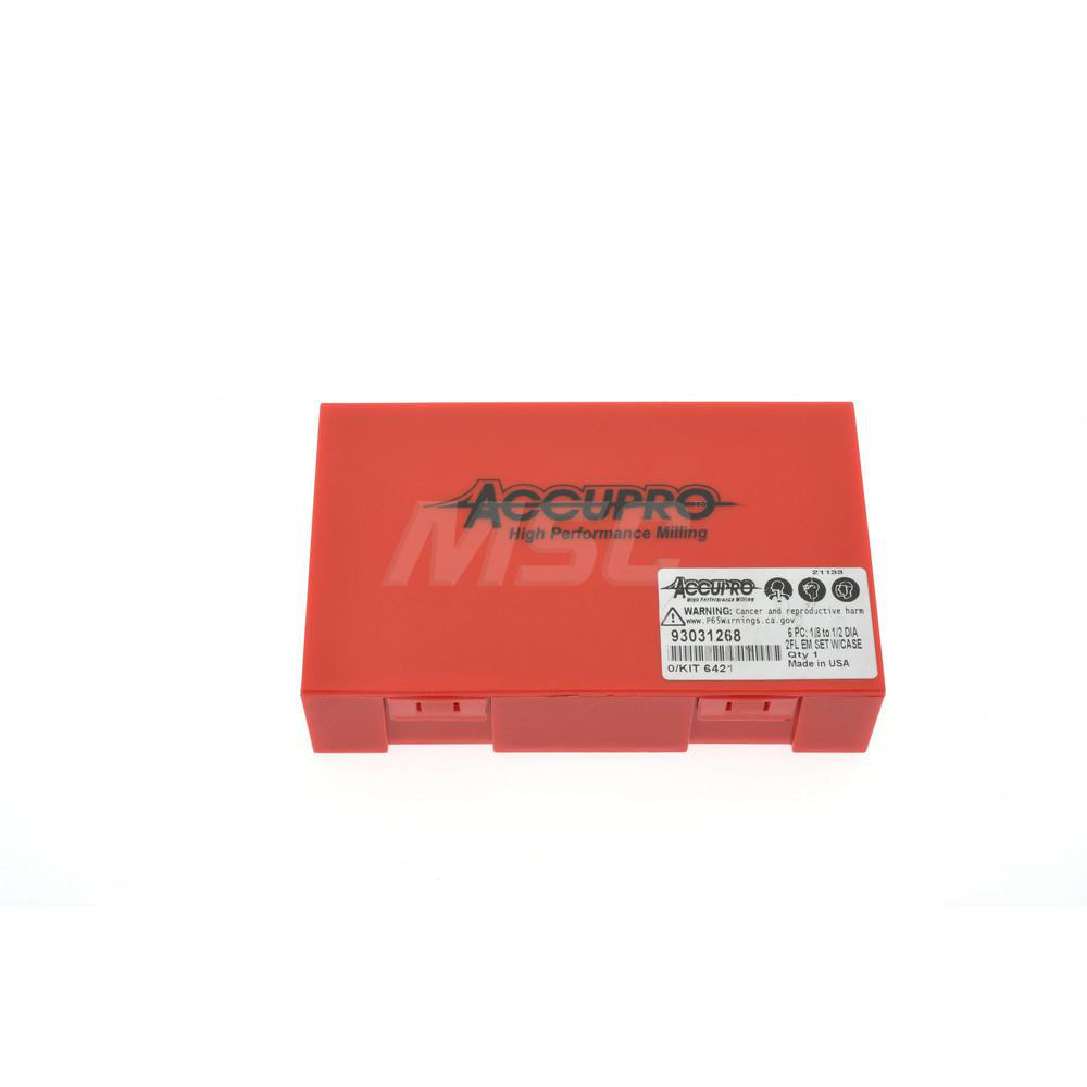 Accupro - End Mill Set: 2 Flute, Square End | MSC Direct