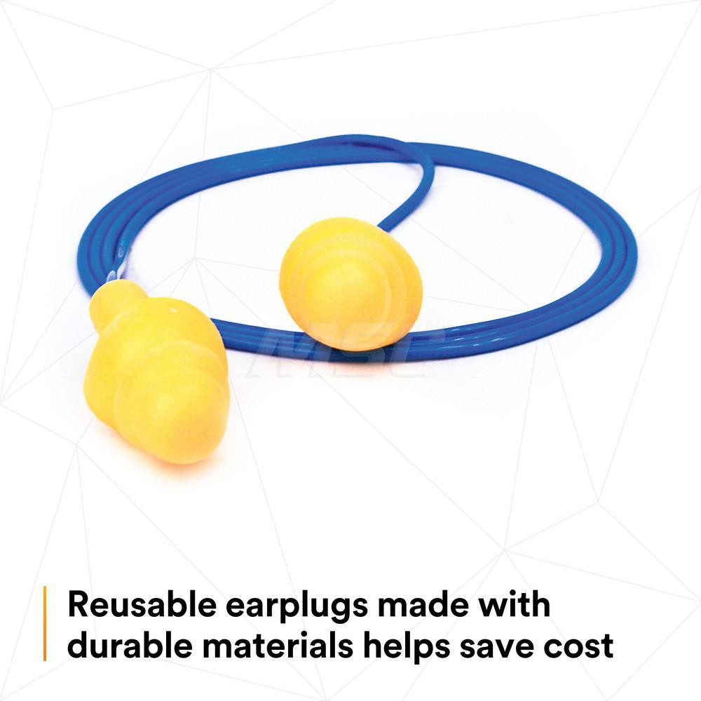 3M - Earplugs: 25 dB, Foam, Flanged, Push-In, Corded, n-Metal ...