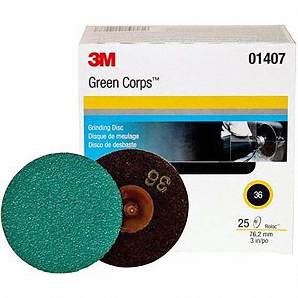 3M - 3" 36 Grit Aluminum Oxide Quick Change Disc - 93115210 - MSC ...