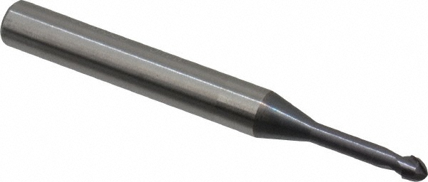 Accupro - 3mm Diam, 3mm LOC, 2 Flute Solid Carbide Ball End Mill ...