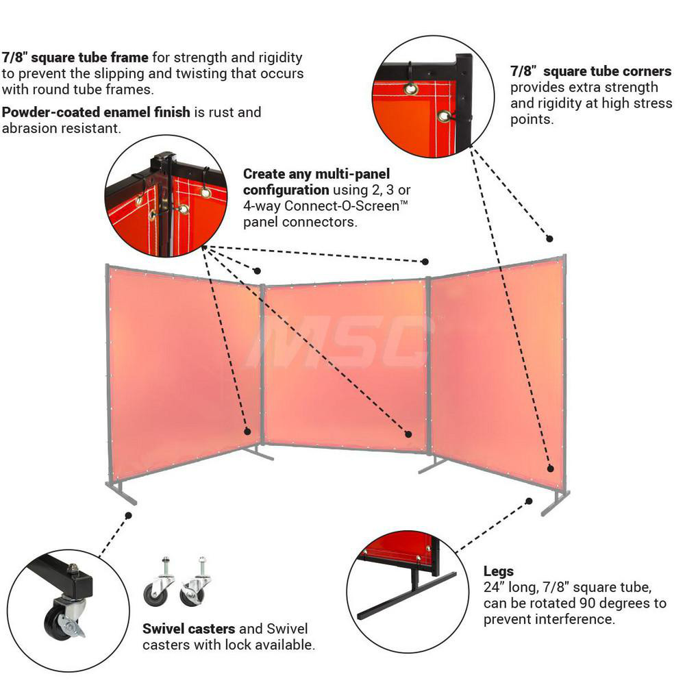 Steiner - 8' Wide x 8' High, 14mm Thickness, Transparent Vinyl Portable ...