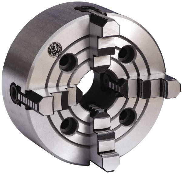 Gibraltar - Manual Lathe Chuck: 8", 4 Jaw, Independent | MSC Direct