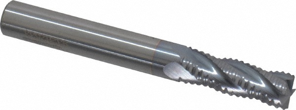 Accupro - 5/16" Diam, Fine Pitch, 7/8" LOC, 4 Flute Solid Carbide Roughing Square End Mill ...
