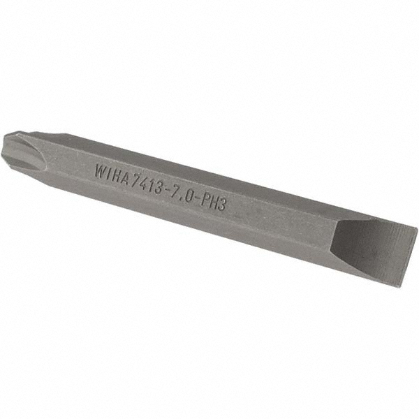 Wiha - 1/4" Hex Drive #3 Point Double End Reversible Phillips/Slotted ...