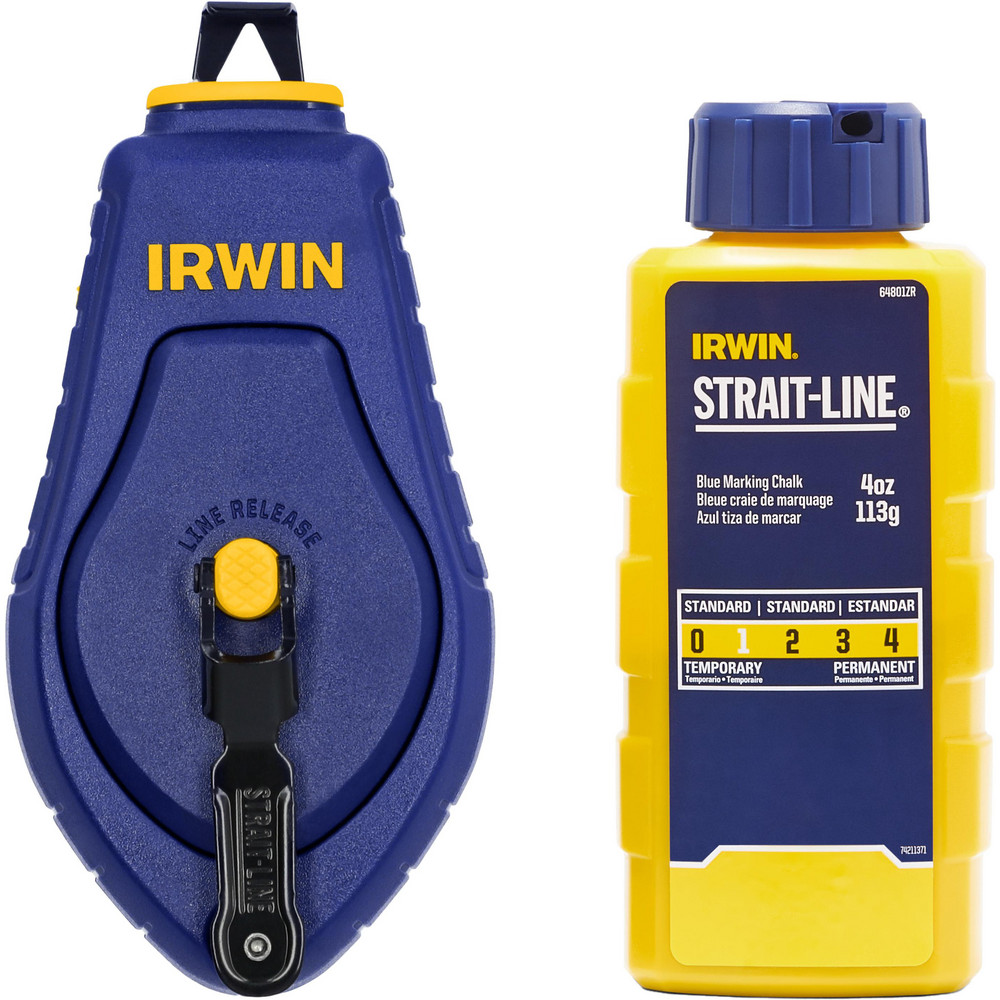 Irwin - Chalk Line Reels: Type: Compact; Line Length: 30 ft; Chalk ...