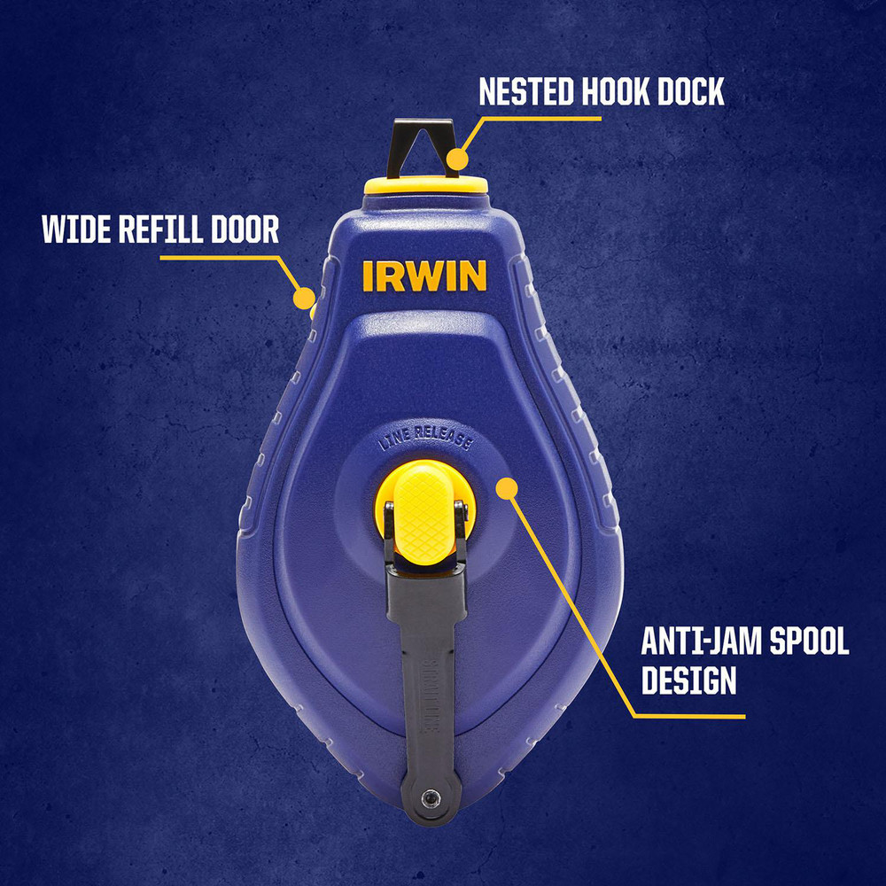 Irwin - Chalk Line Reels: Type: Compact; Line Length: 100 ft; Chalk ...