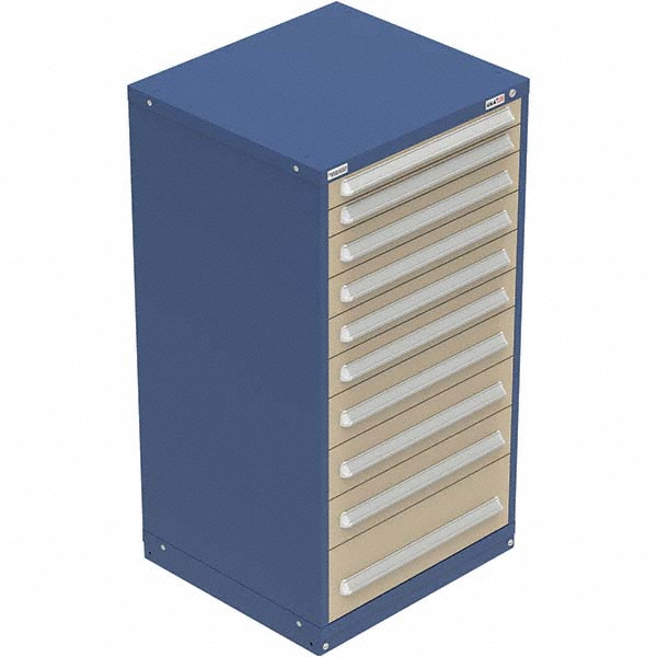 Vidmar - 10 Drawer, 188 Compartment Blue & Beige Steel Modular Storage ...