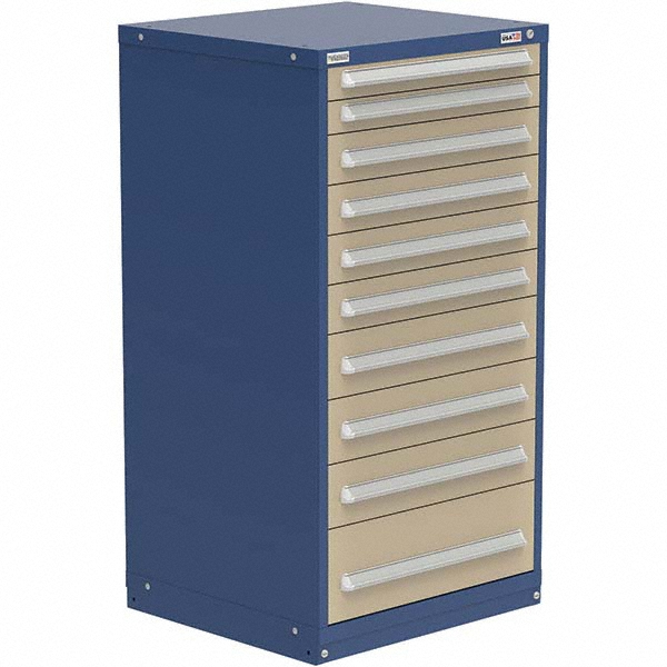 Vidmar - 10 Drawer, 188 Compartment Blue & Beige Steel Modular Storage ...