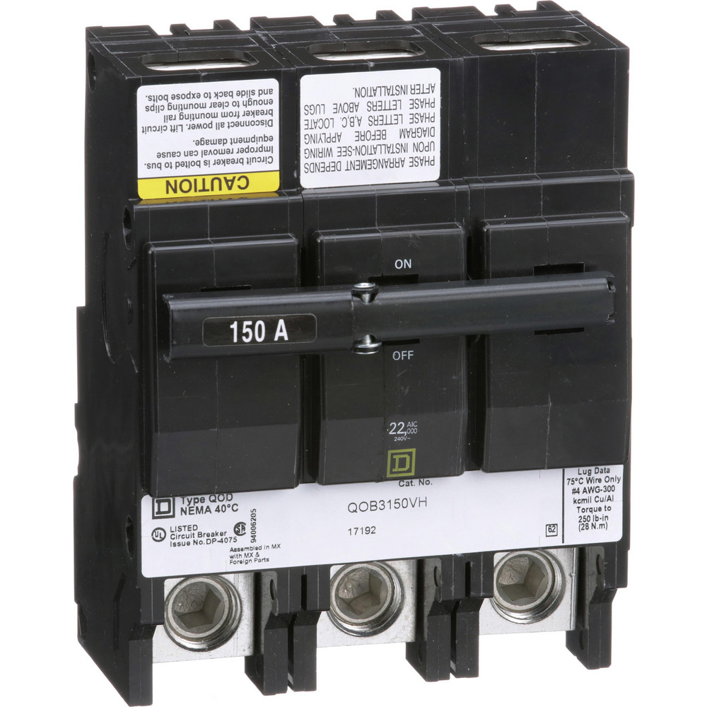 Square D - Miniature Circuit Breaker Circuit Breaker: Bolt-On, 150 Amp ...