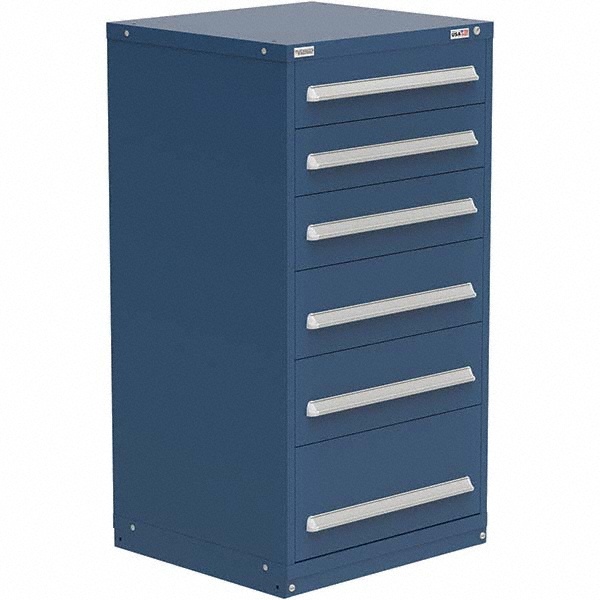 Vidmar - 6 Drawer, 64 Compartment Dark Blue Steel Modular Storage ...