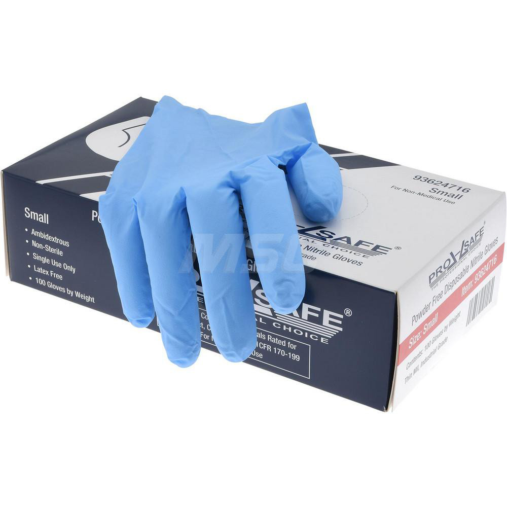PRO-SAFE - Disposable Glove: Size Small, 3.0 mil, Nitrile, General ...