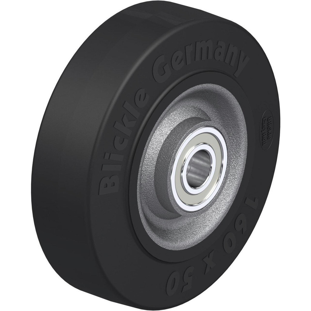 Blickle - Rigid & Swivel Caster Wheel: Rubber, 6-5/16" Dia, 2" Wide ...