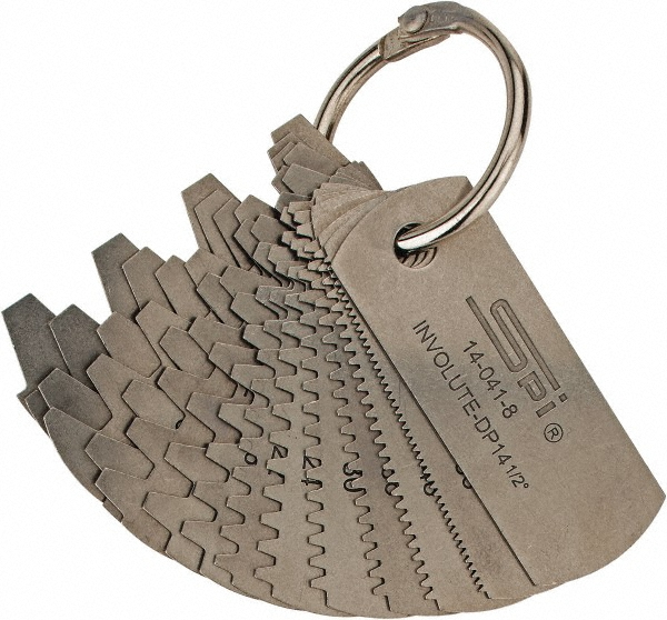 SPI - 6 to 80mm Pitch, 14 Leaf Gear Tooth Gage - 93732642 - MSC ...