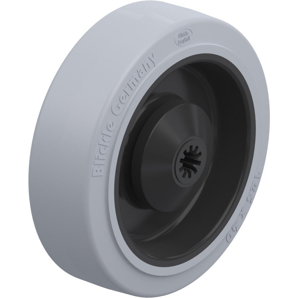 Blickle - Rigid & Swivel Caster Wheel: Rubber, 5" Dia, 1-7/16" Wide ...