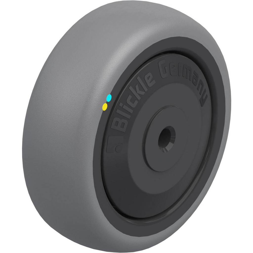 Blickle - Rigid & Swivel Caster Wheel: Rubber, 3" Dia, 1" Wide | MSC Direct