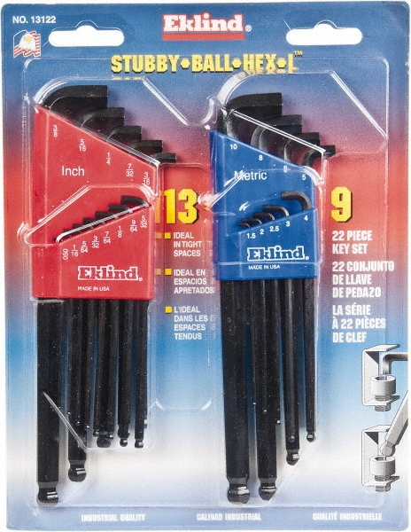 Eklind - 22 Piece L-Key Combo Hex Key Set - 93818912 - MSC Industrial ...