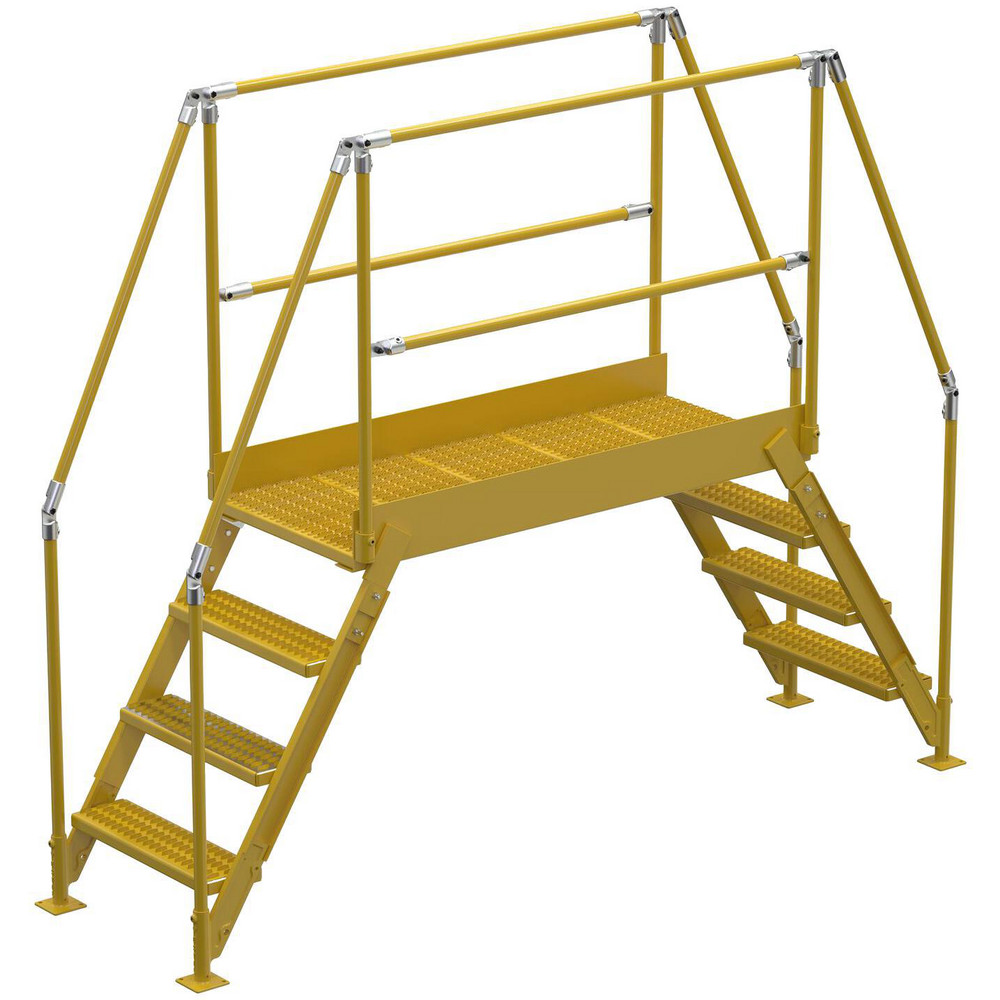 Vestil - 4-Step Steel Crossover Bridge: 500 lb Capacity, 23-1/2 ...