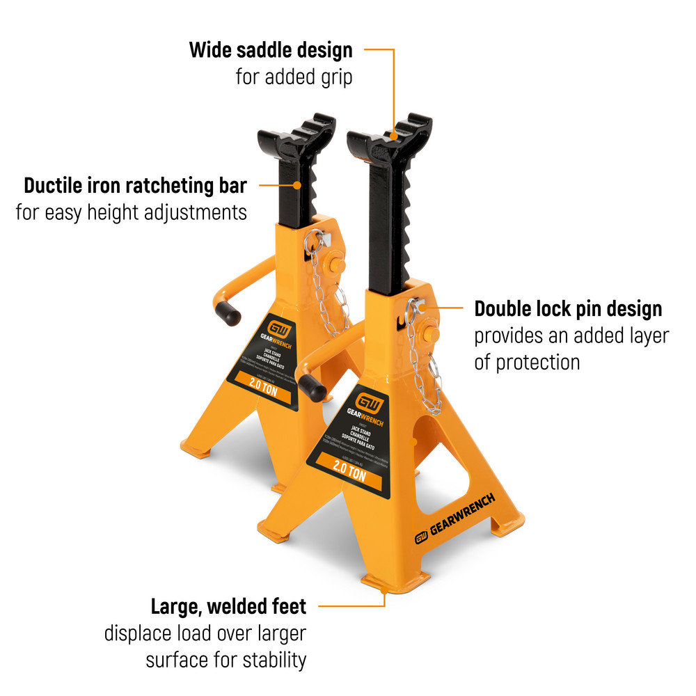 GEARWRENCH - Jack Stands & Tripods: Jack Stand Type: Ratcheting Jack ...