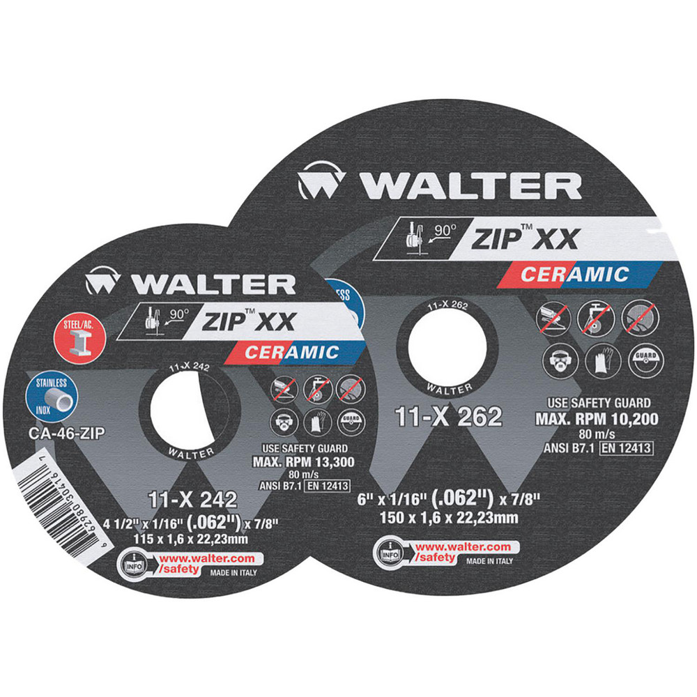 WALTER Surface Technologies - Cutoff Wheel: Type 1 (01/41), 5" Dia, 1/ ...
