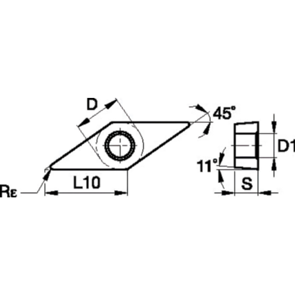 Widia - Turning Insert: GPHT12105, Carbide | MSC Direct