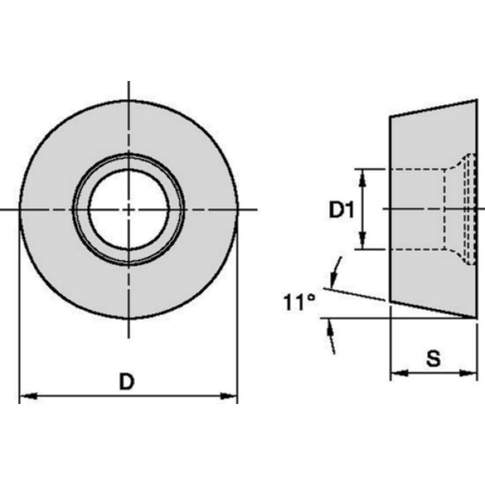 Widia - Milling Insert: ANSI RPMW1204M0, ISO RPMW1204M0, WU20PM, Solid ...